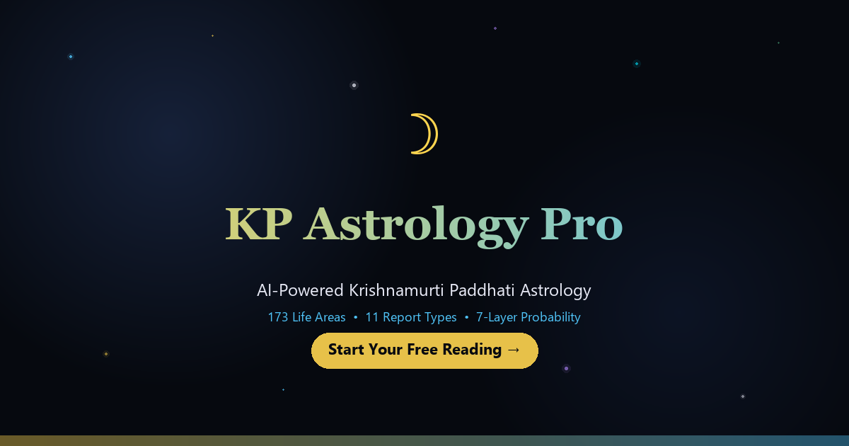 Free KP Birth Chart Calculator — Sub-Lord Tables, House Cusps — KP ...